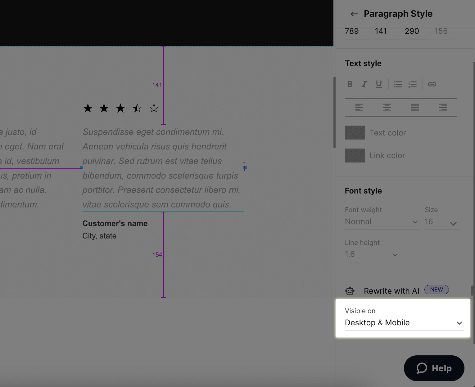 Hiding page elements on desktop/mobile – Instapage Help Center